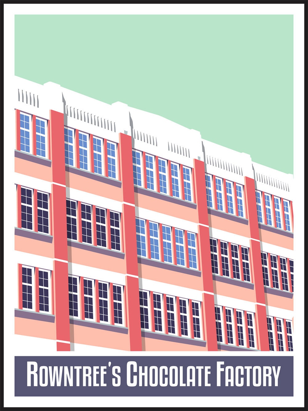 Rowntree's Chocolate Factory York Print - Etsy