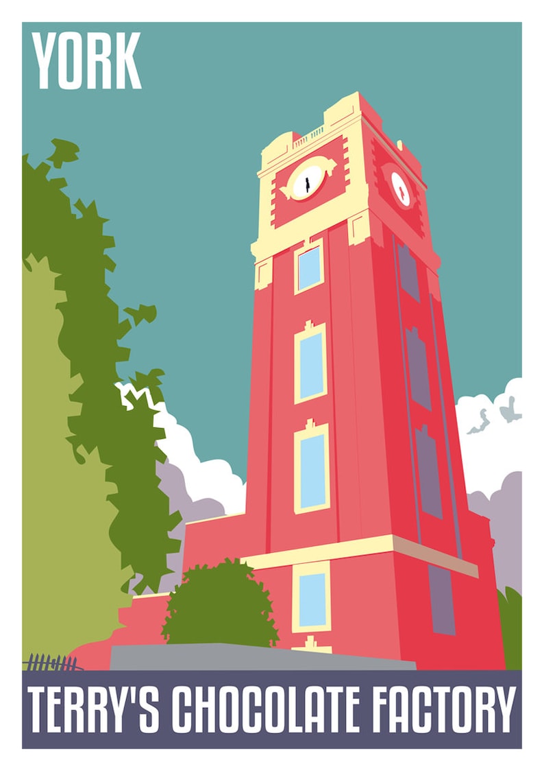 Terry's Chocolate Factory in York - Print - Etsy UK