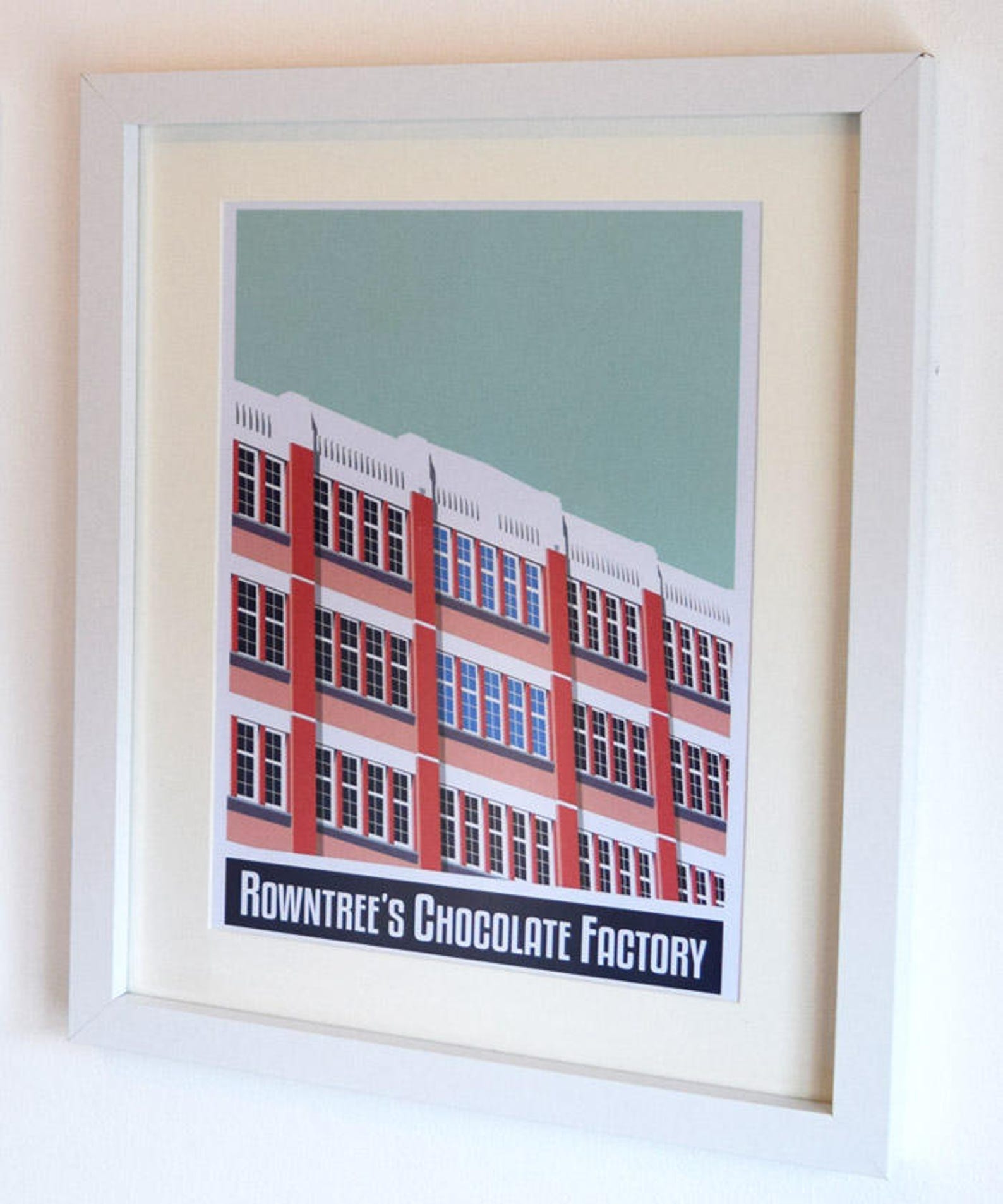 Rowntree's Chocolate Factory, York - Print - Etsy UK
