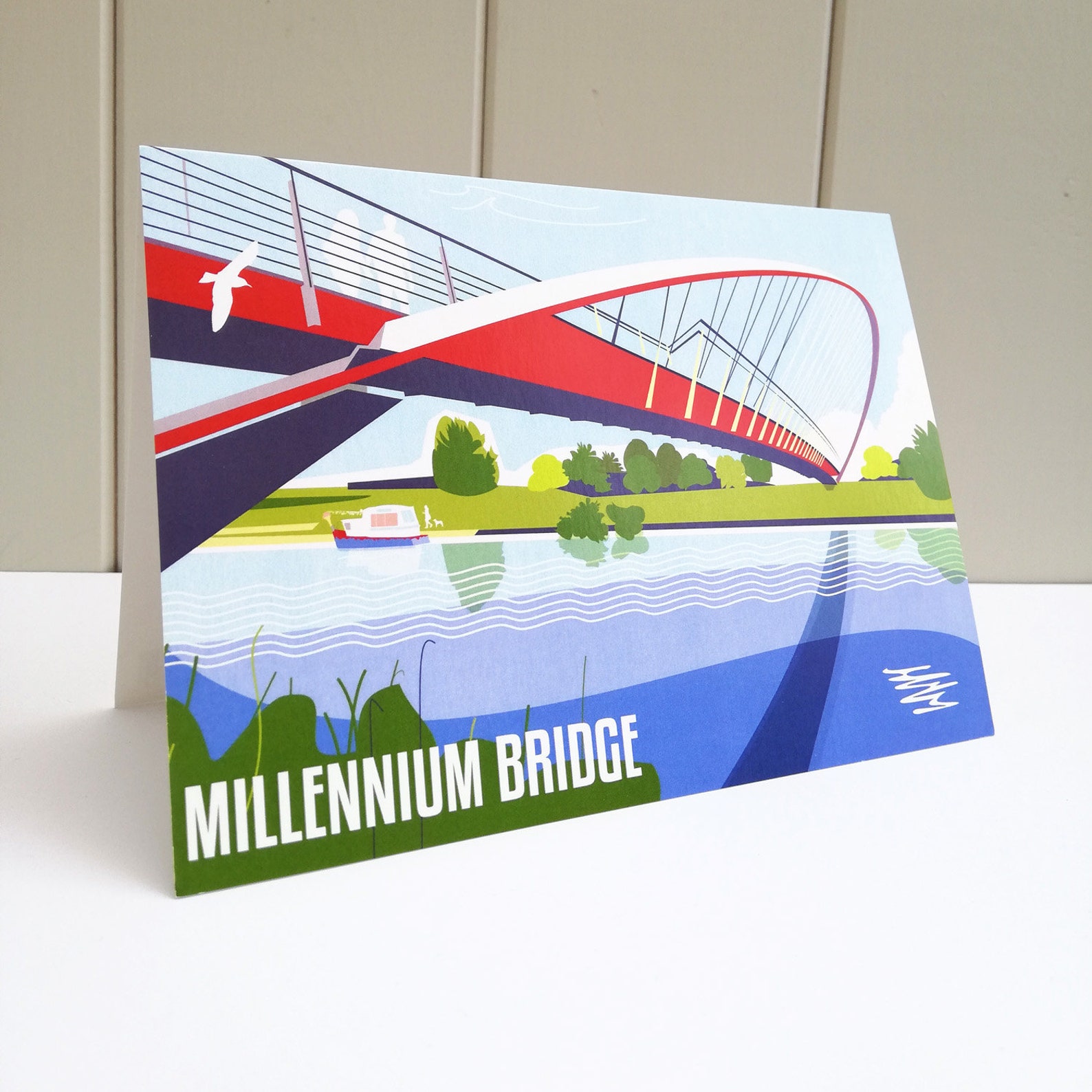 The Millennium Bridge York Greetings Card 7x5 - Etsy