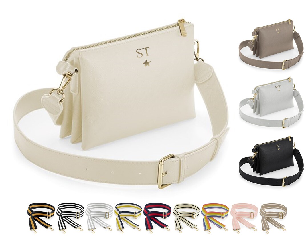 Personalised Initials Star Monogram Cross Body Bag With Strap - Etsy