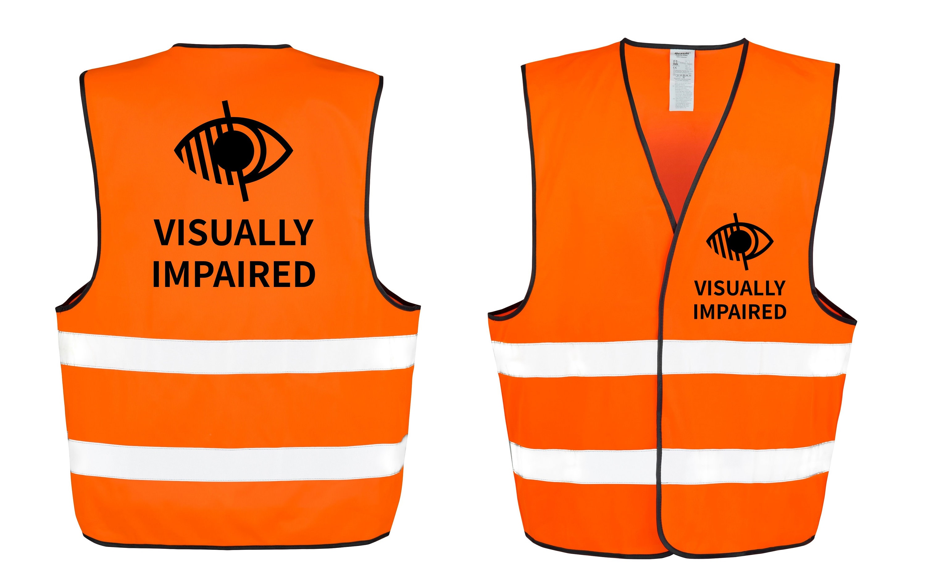 Visually Impaired Hi-vis Waistcoat Reflective Safety Vest - Etsy
