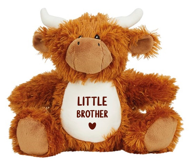 Little Brother Brown Highland Cow Plush Cuddly Toy - Etsy
