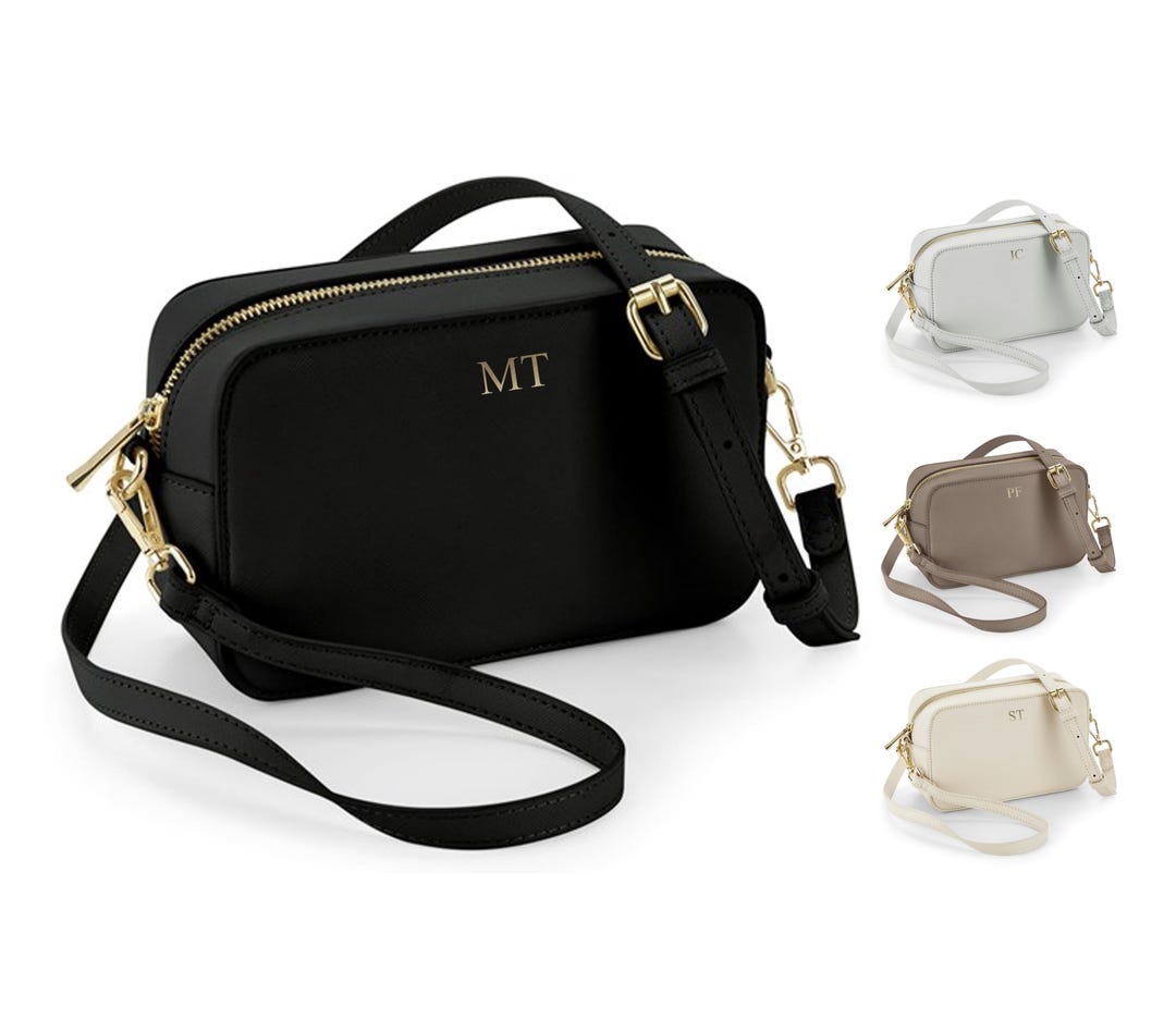 Personalised Initials Monogram Cross Body Bag With Strap - Etsy