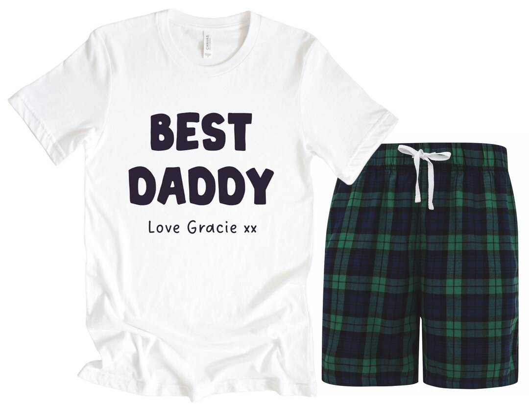 Personalised Best Daddy Tartan Pyjamas Fathers Day Gift - Etsy