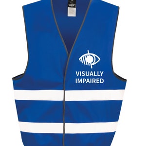 Visually Impaired Hi-vis Waistcoat Reflective Safety Vest - Etsy