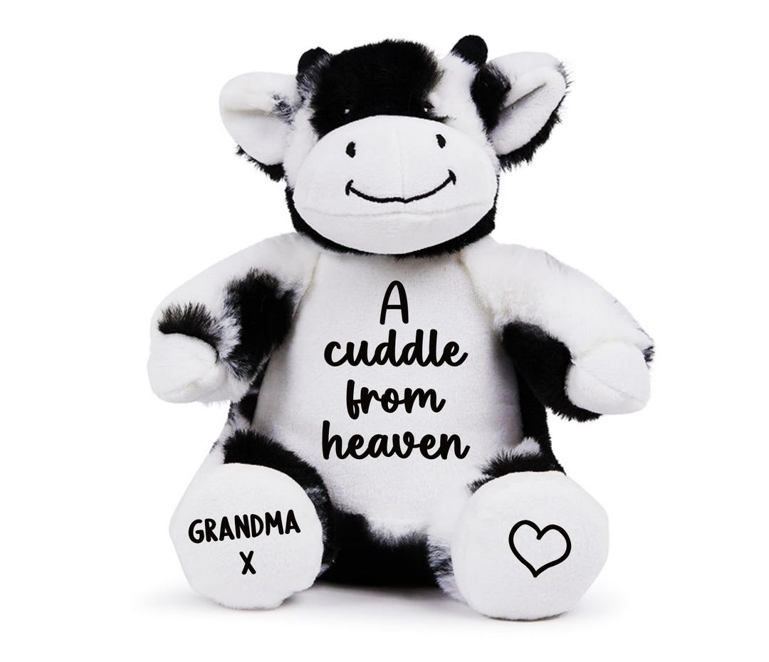 Personalised A Cuddle From Heaven Keepsake Memory Gift Black & White ...