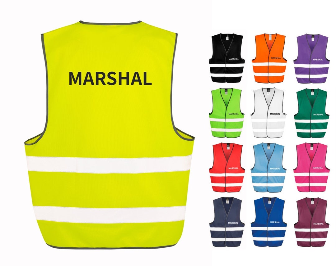 Marshal Hi-vis Waistcoat Reflective Safety Vest - Etsy
