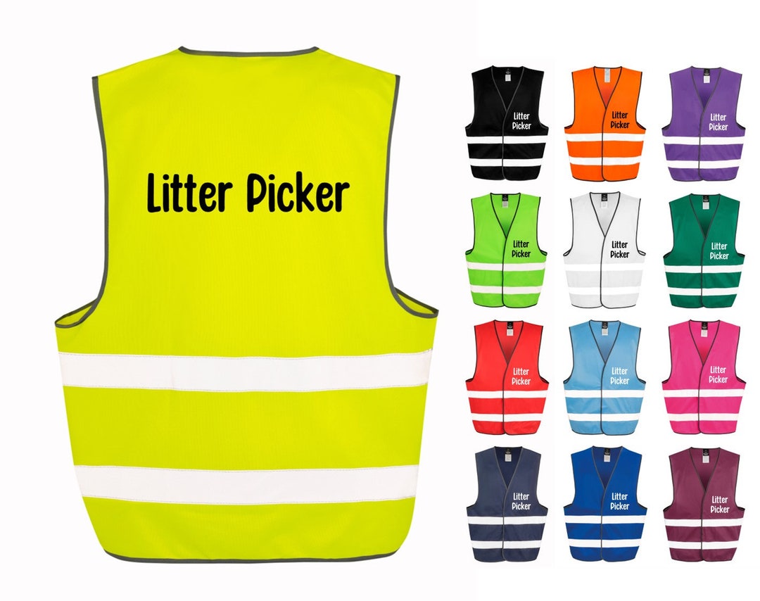 Litter Picker Hi-vis Waistcoat Reflective Safety Vest - Etsy
