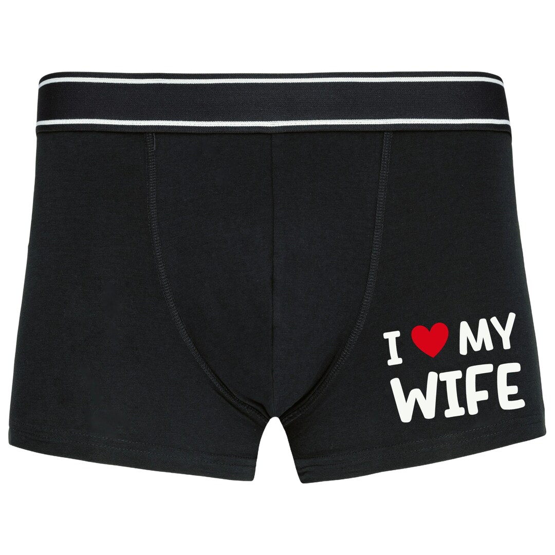 I Love My Wife Boxers Mens Funny Underwear Valentines Gift for Him ...