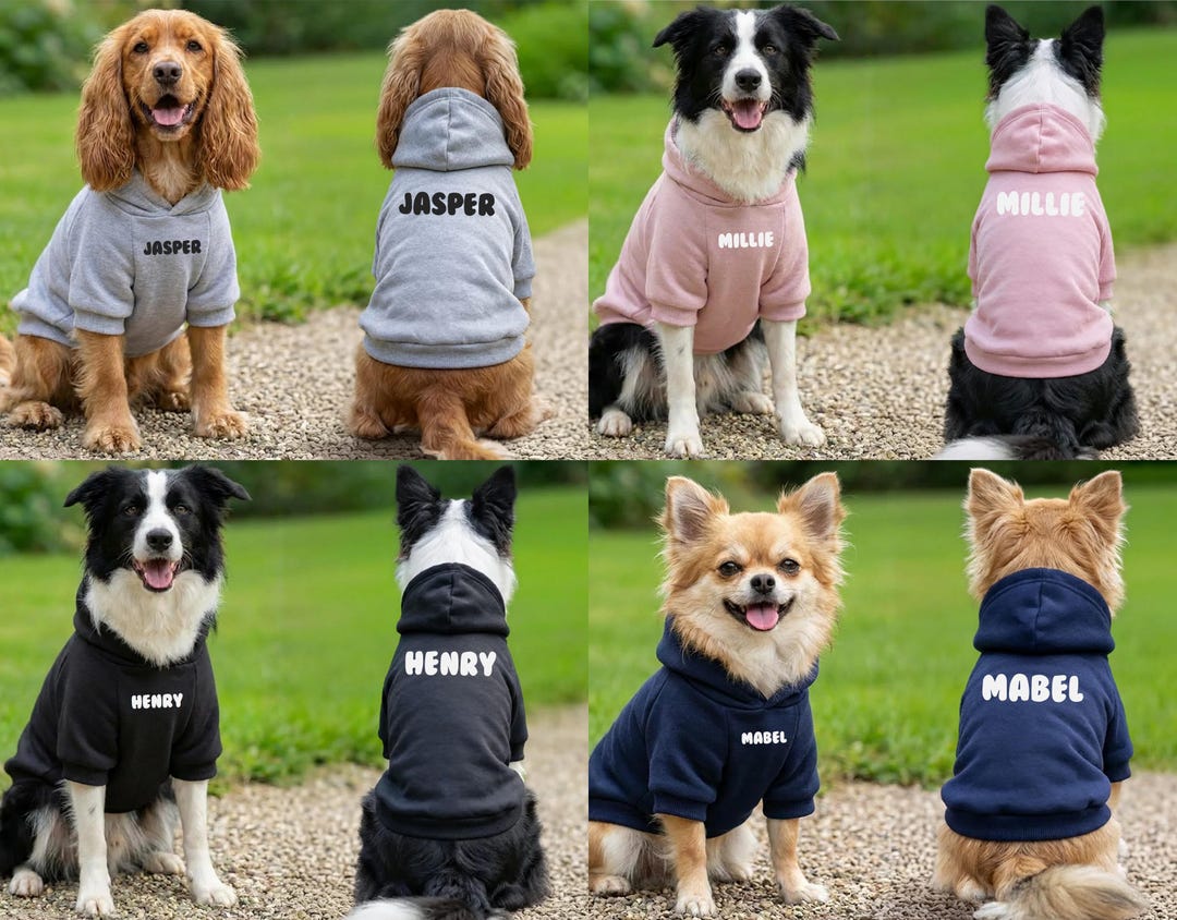 Personalised Dog Parka Jacket - Custom Name Text Thick Winter Coat - Etsy