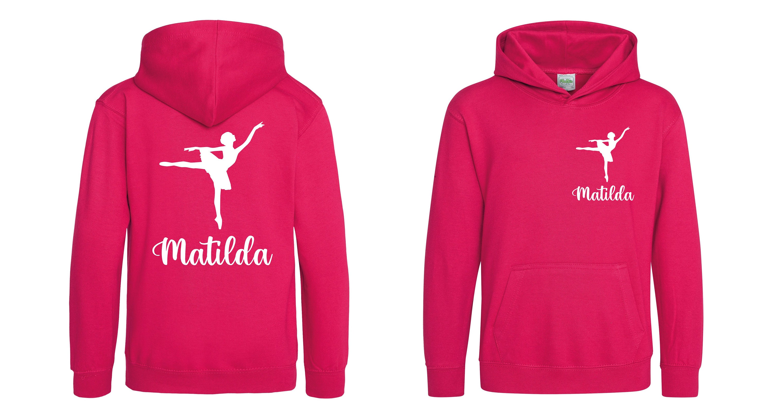 Girls Personalised Name Ballet Dancer Hoodie - Etsy