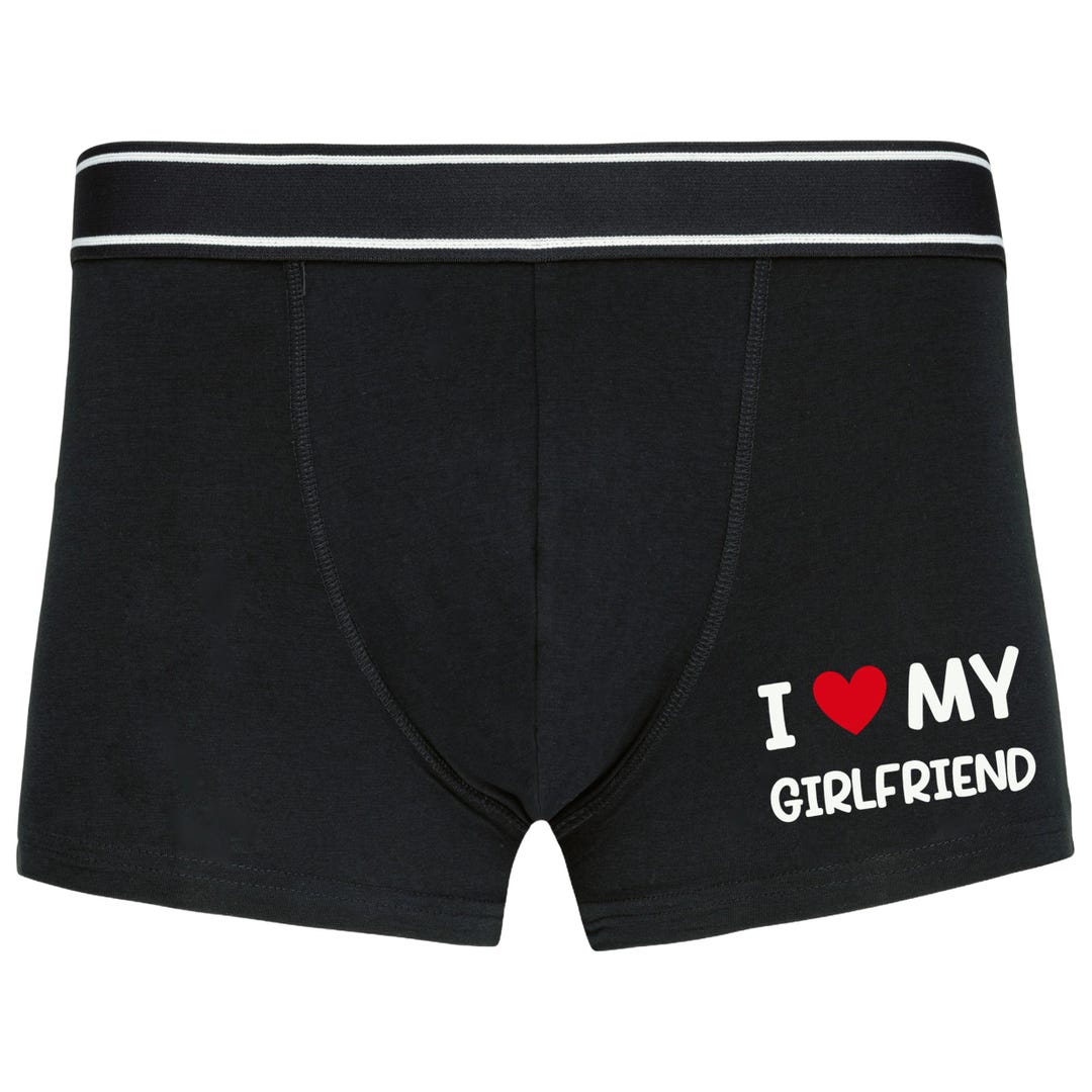 I Love My Girlfriend Boxers Mens Funny Underwear Valentines Gift for ...