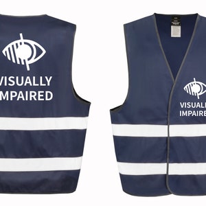 Visually Impaired Hi-vis Waistcoat Reflective Safety Vest - Etsy