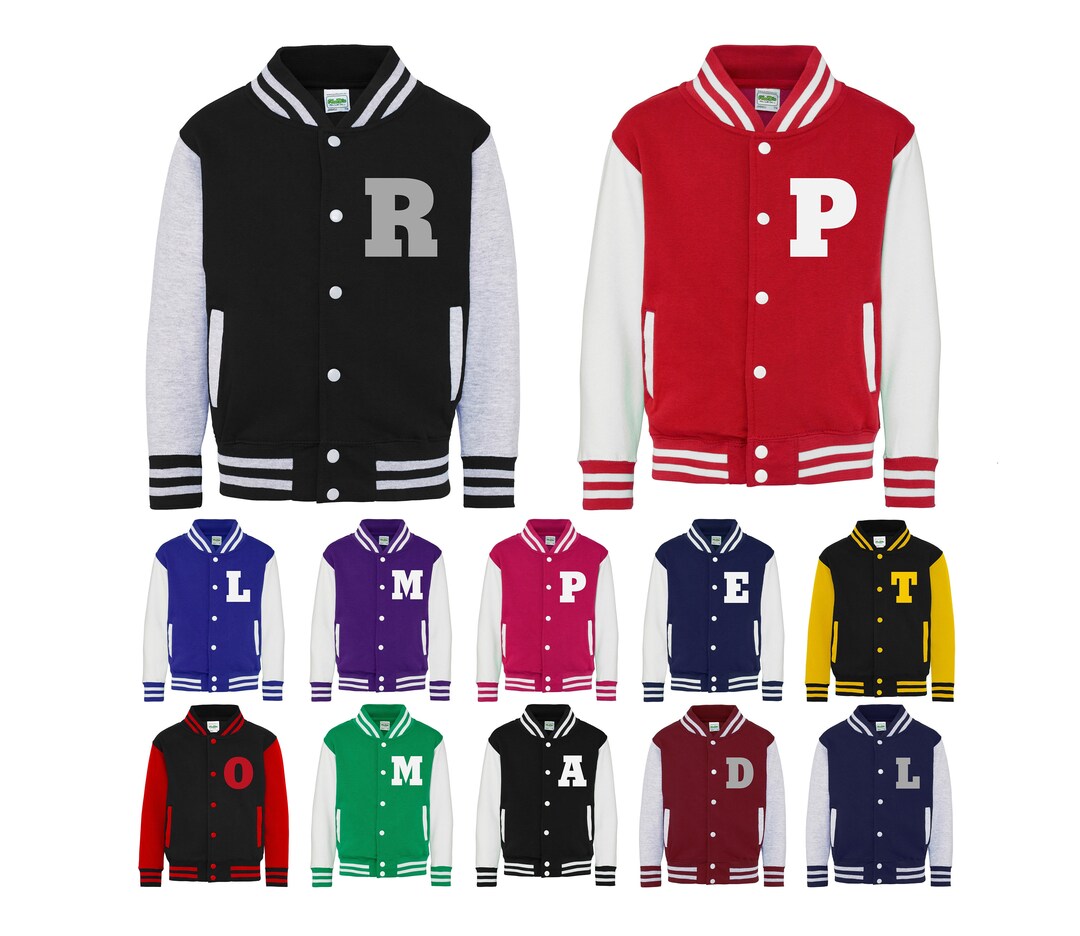 Personalised Initials Adults Varsity Jacket College Basketball ...