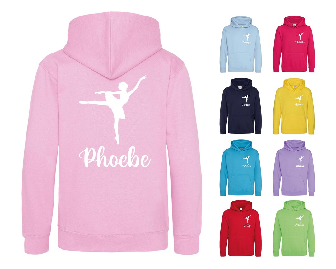 Girls Personalised Name Ballet Dancer Hoodie - Etsy