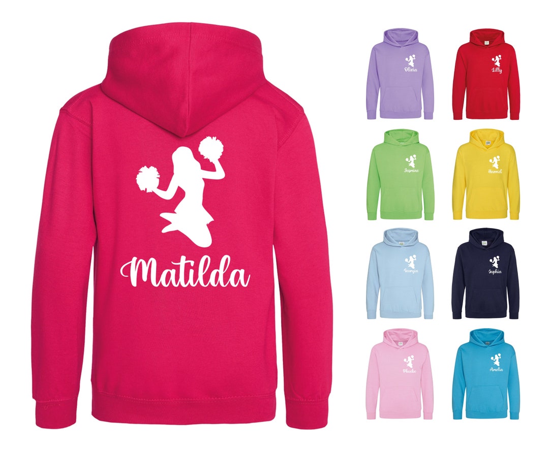 Girls Personalised Name Cheerleader Hoodie - Etsy