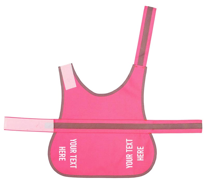 Personalised Text Hi-vis Dog Vest Walking Training Reflective Safety ...