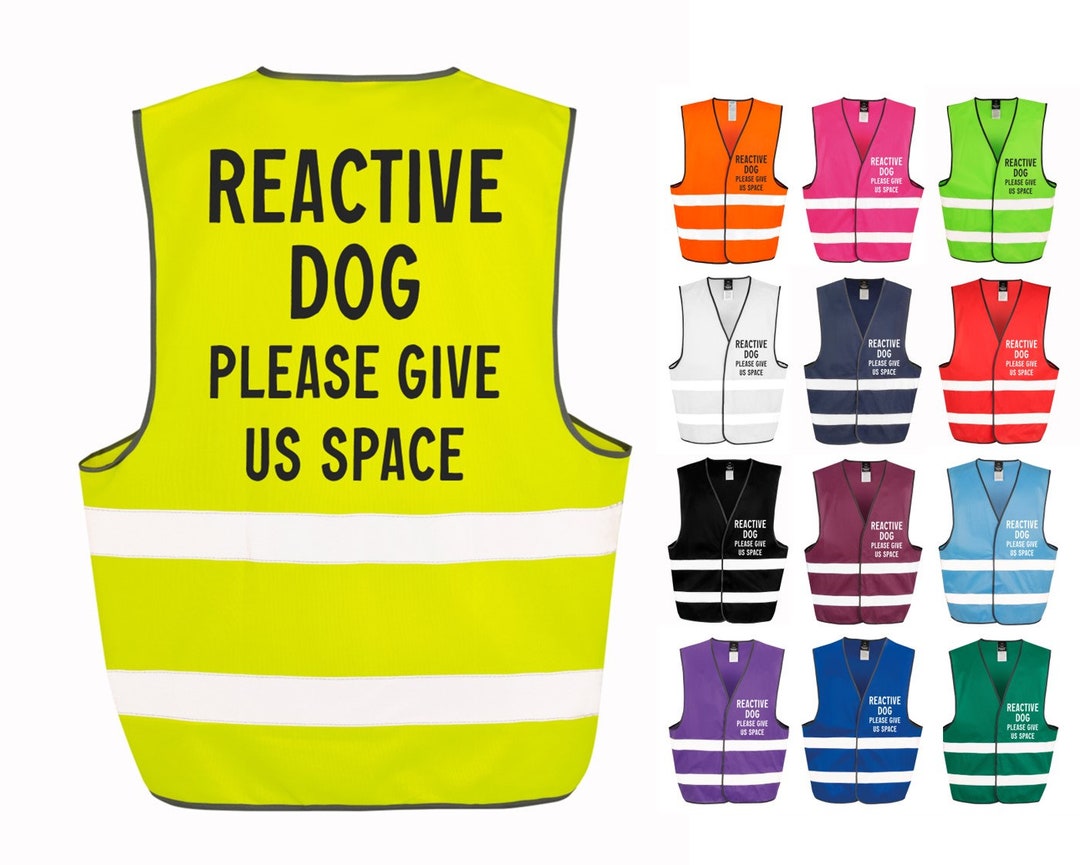 Reactive Dog Walking Hi-vis Waistcoat Reflective Safety Vest - Etsy