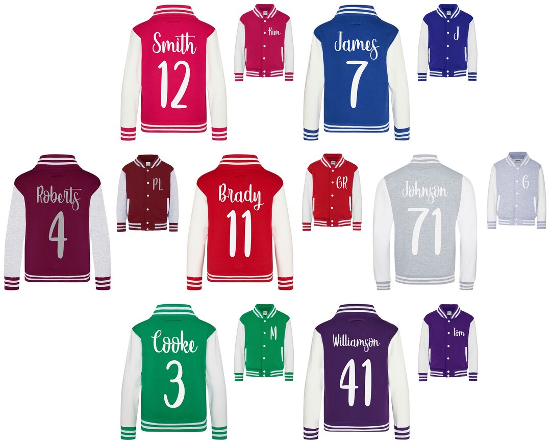 Kids Personalised Varsity Jacket - Etsy UK