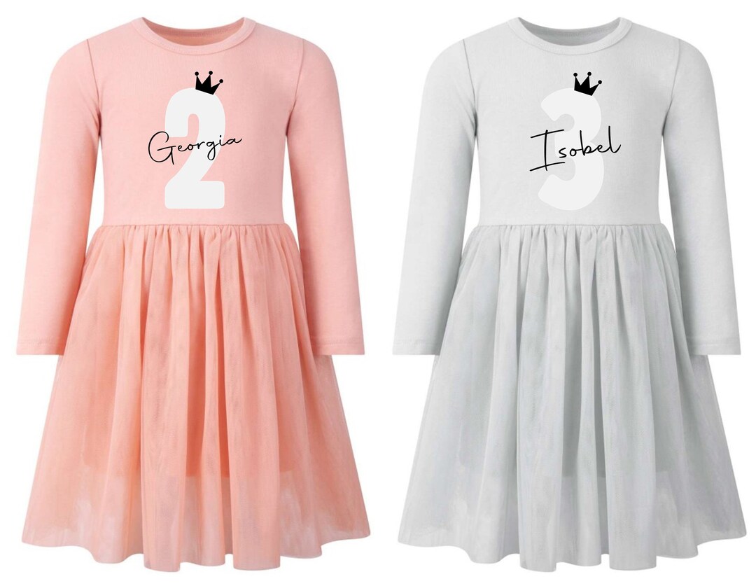 Girls Personalised Name & Age Birthday Party Tutu Dress - Etsy