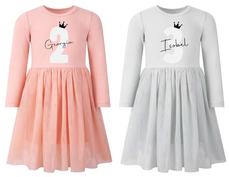 Girls Personalised Name & Age Birthday Party Tutu Dress - Etsy