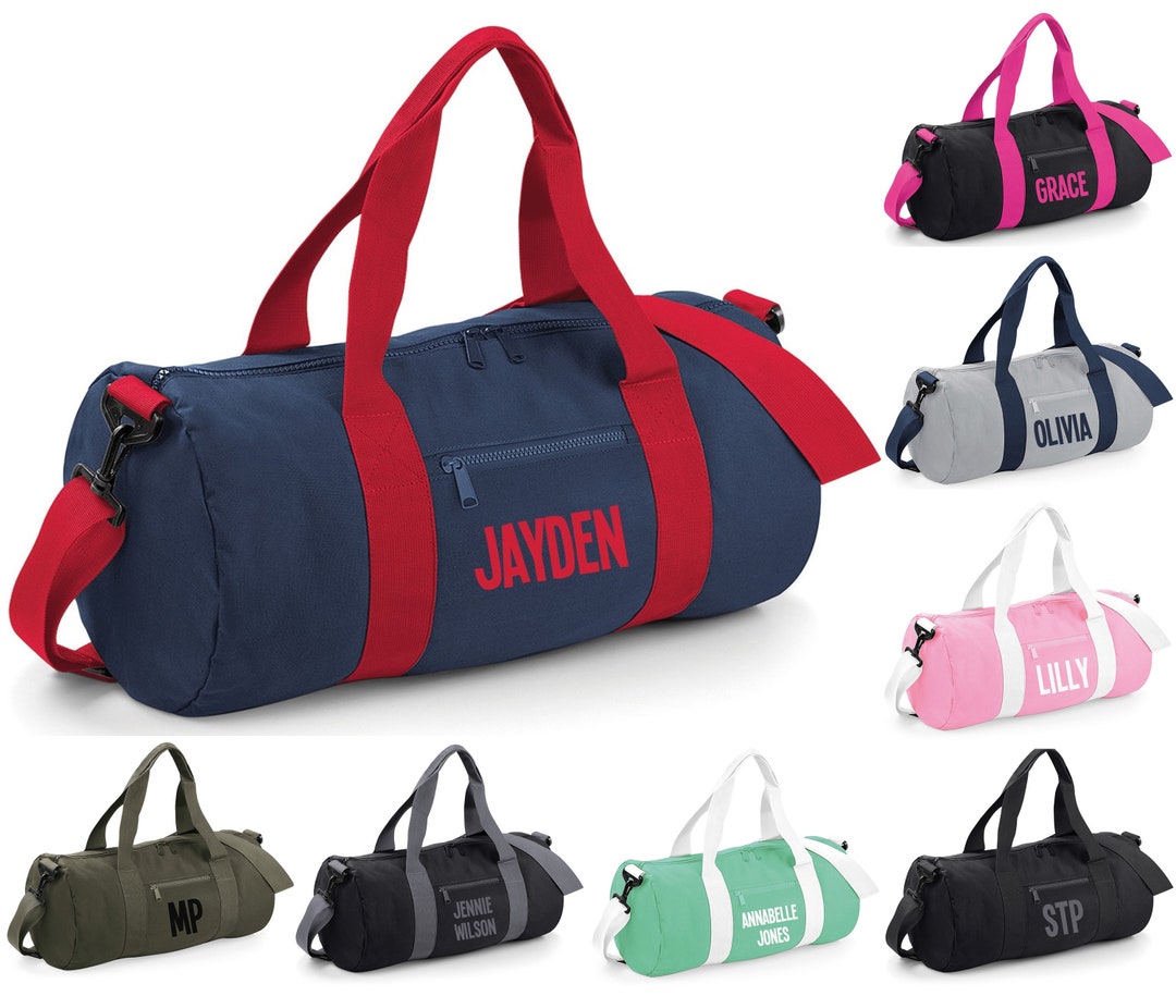 Personalised Name Barrel Bag - Etsy