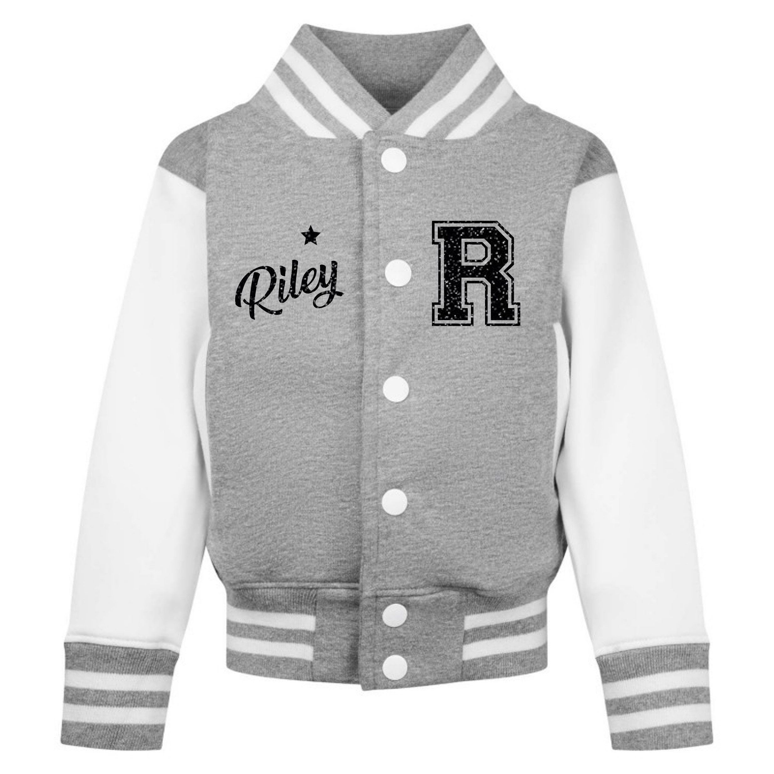Personalised Name Initials Toddler & Kids Varsity Jacket Custom College ...