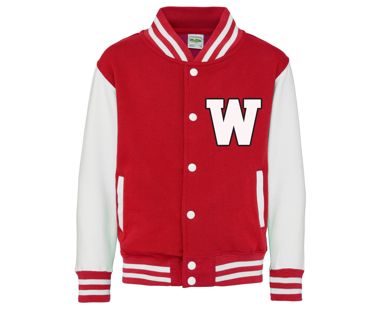 Adults "w" Red & White Letterman Varsity Jacket College Baseball - Etsy
