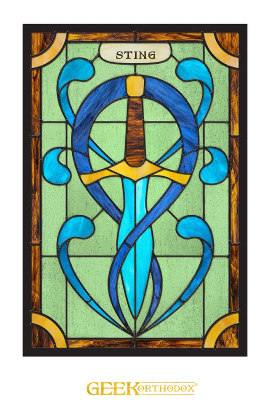 Sting: Officially Licensed Lord of the Rings Stained Glass Window Cling ...
