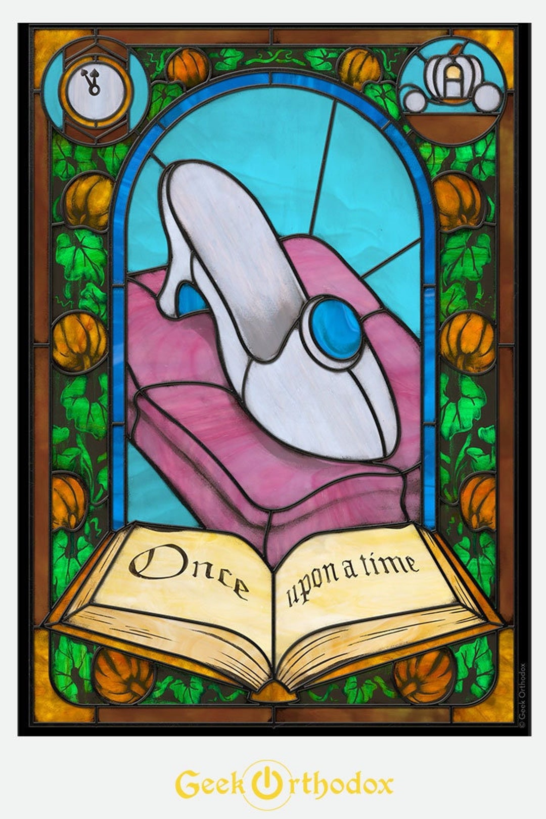 Fairy Tales: Cinderella Stained Glass Window Cling - Etsy