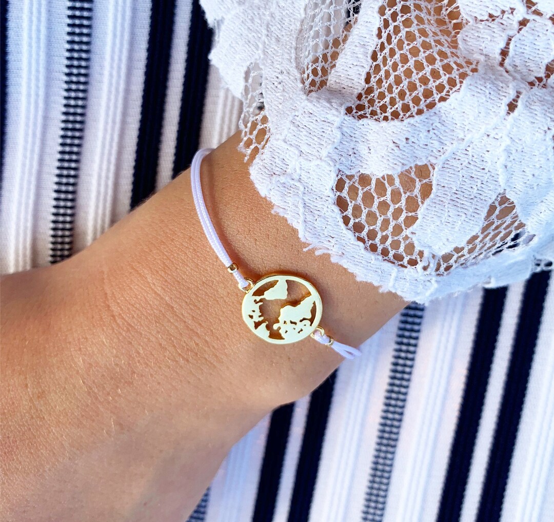 World Map Bracelet Globe Bracelet, Gift for Women, Gift for Girlfriend ...