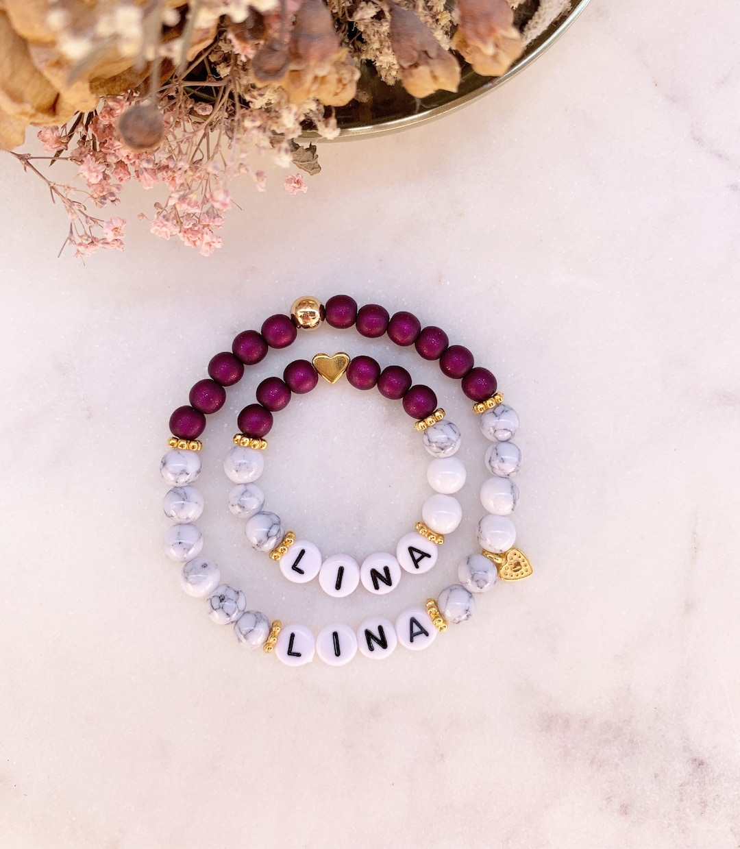 Set de pulseras para mamá e hijo para niñas y niños con colgante de ...