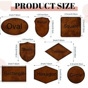 Leatherette Blank Set of 15 Adhesive Backed Patches - Etsy