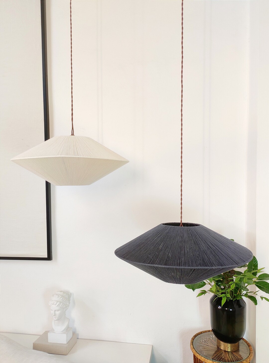 NOHI LAMP. Thread Lamp. Woven Lamp. Handmade Woven Lamps. Woven Cotton ...