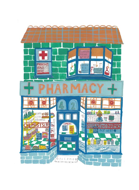 A5 Pharmacy Print - Etsy