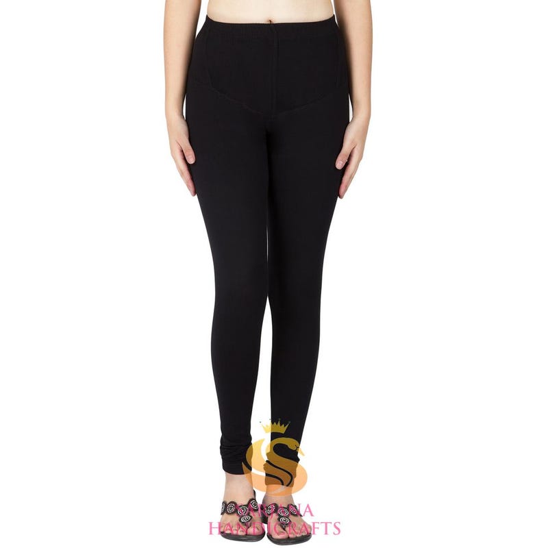 Black Churidar Leggings - Etsy