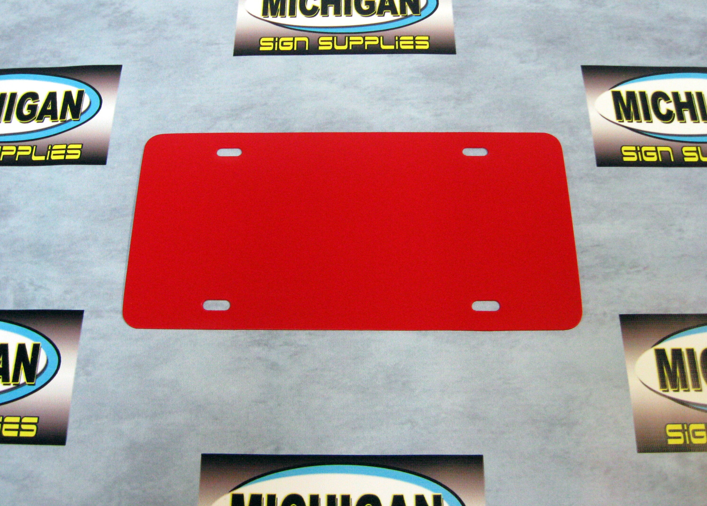 Red Plastic License Plate Blank - Etsy