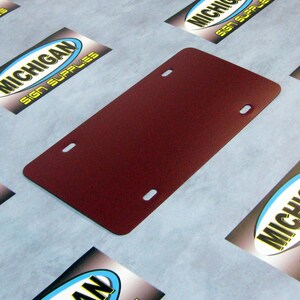 5 Pack of Maroon Plastic License Plate Blanks - Etsy