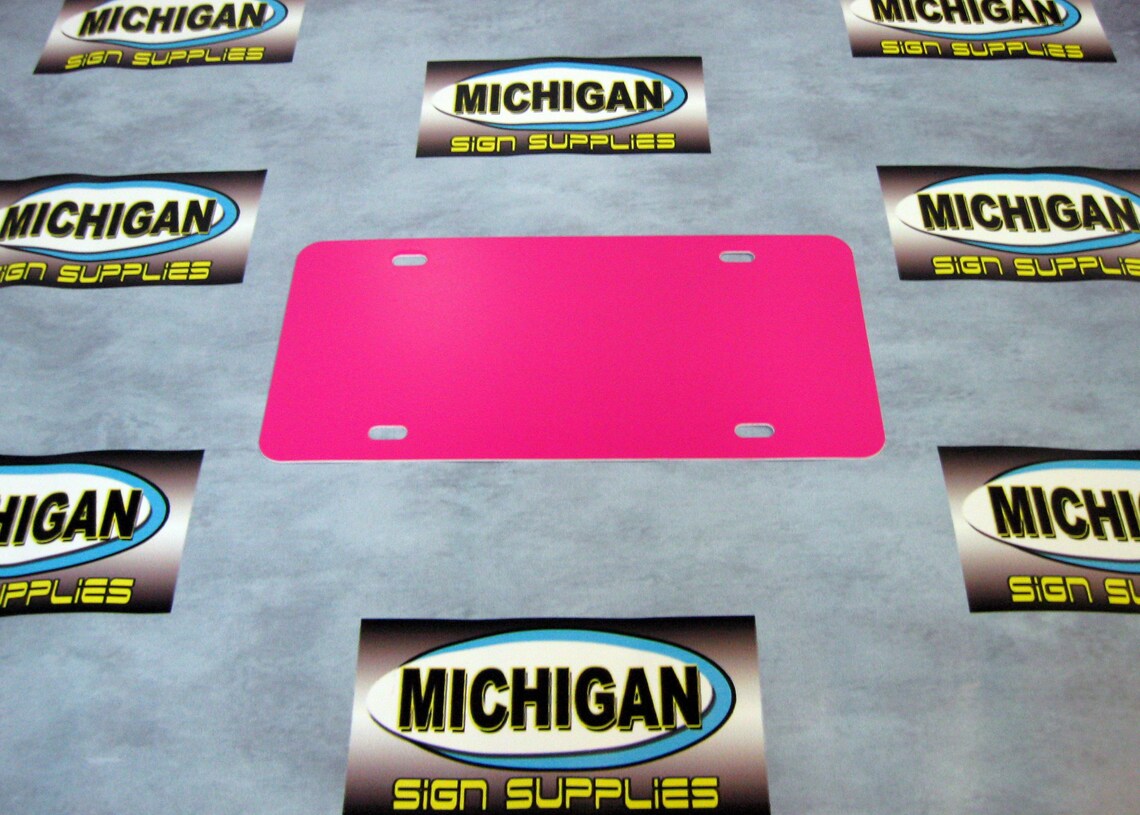 5 Pack of Dark Pink Plastic License Plate Blanks - Etsy