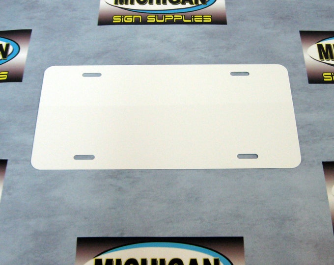 Thin White Aluminum License Plate Blank - Etsy