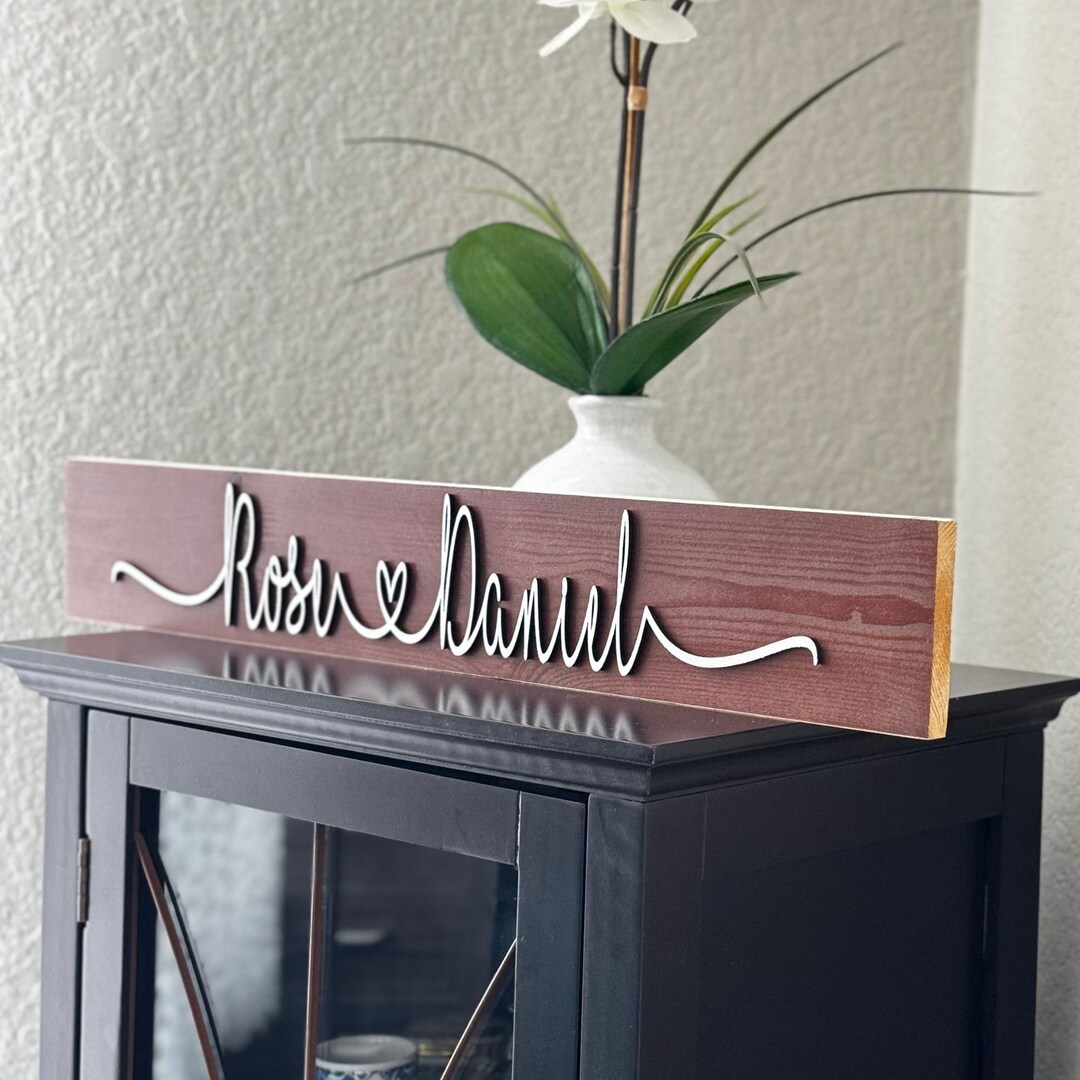 Personalized Couple Names Sign | Wedding Gift Idea | Anniversary Gift ...
