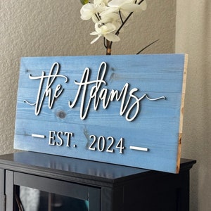 Wood Sign / Last Name Sign / Custom Wood Sign / Established Sign ...