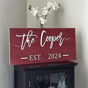 Wood Sign / Last Name Sign / Custom Wood Sign / Established Sign ...