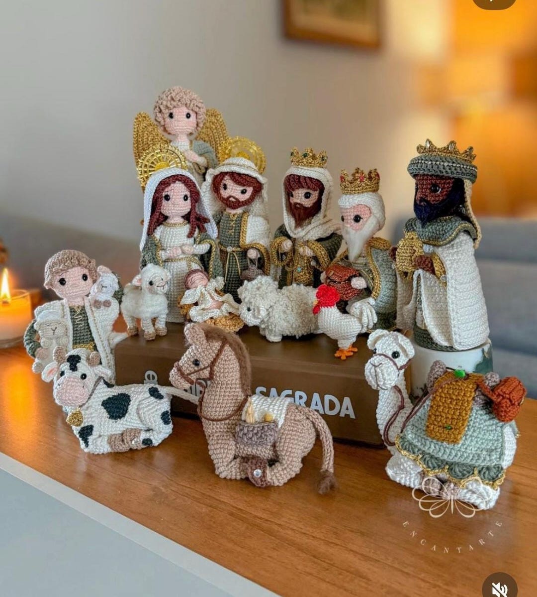 Complete Crocheted Nativity Scene With 16 Pieces. - Etsy