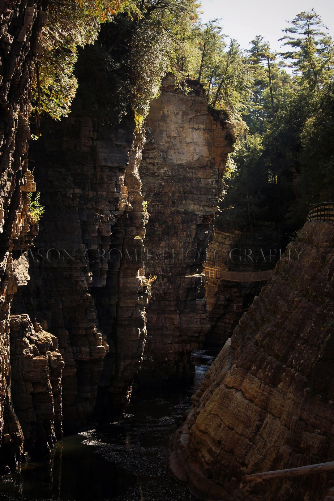View of Ausable Chasm in Color - Etsy