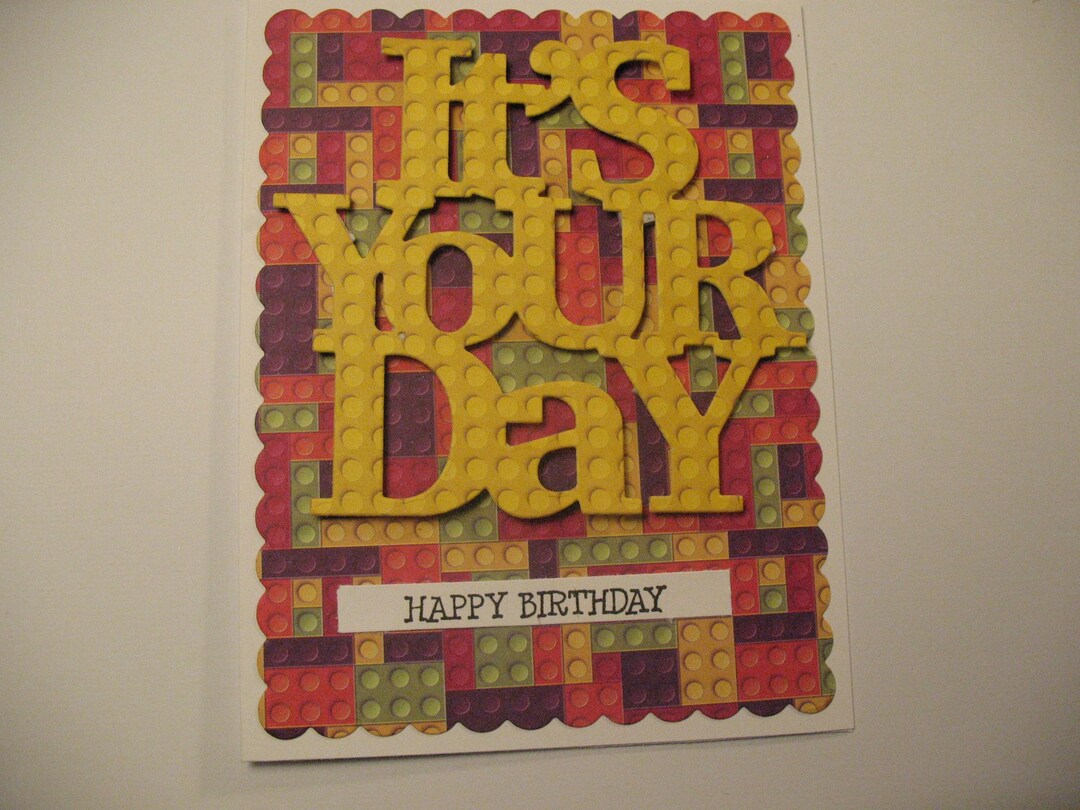 Handmade Lego Happy Birthday Card - Etsy