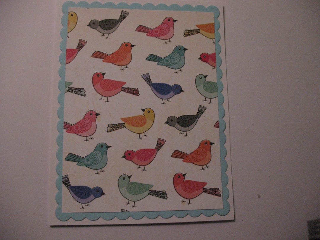 Handmade Bird Note Card - Etsy