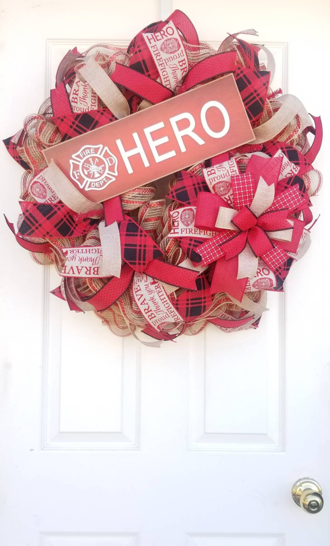 Firefighter Wreath Fire Department Decor Fire Station Hero | Etsy