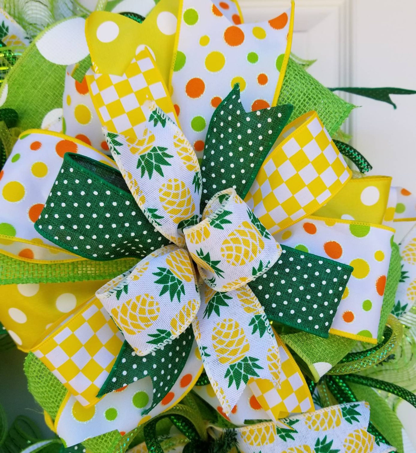 Pineapple Wreath for Summer Front Door Decor Tropical Door | Etsy